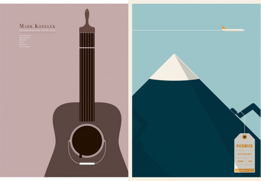 Pósters minimalistas y varios carteles de insectos imaginarios