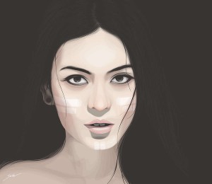 Los retratos vectoriales de Yuschav Arly hechos con colores pasteles