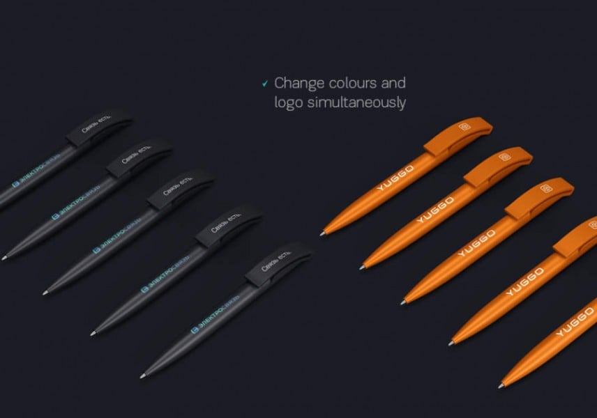 2 mockup de plumas publicitarias para descargar gratis