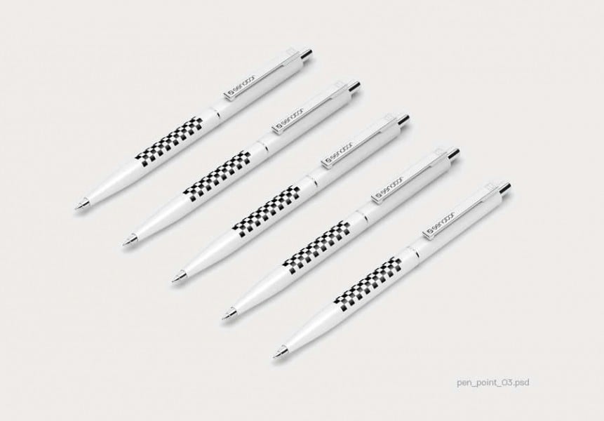 2 mockup de plumas publicitarias para descargar gratis