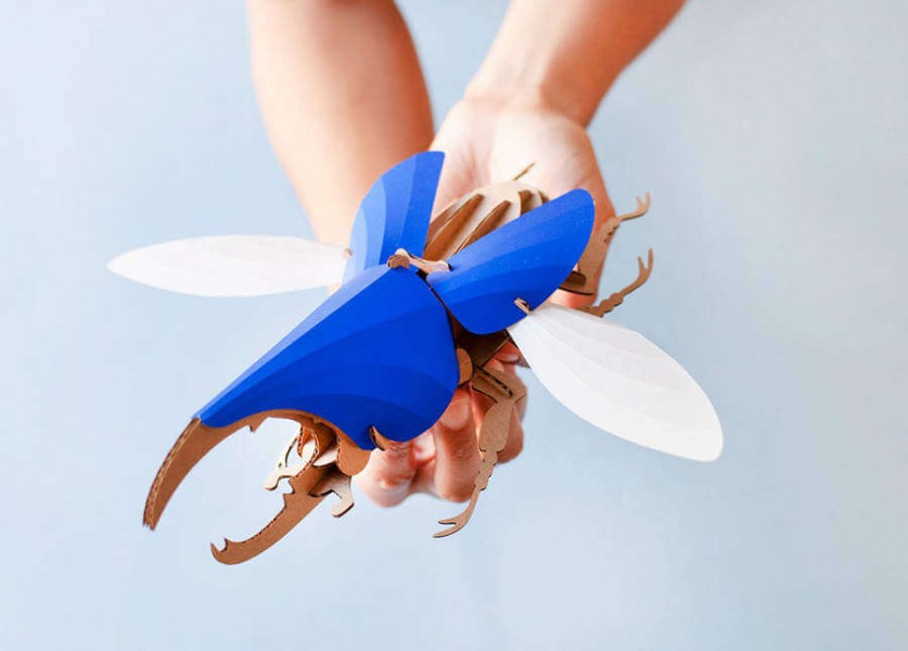 Insectos de papel para armar, siguiendo simples instrucciones